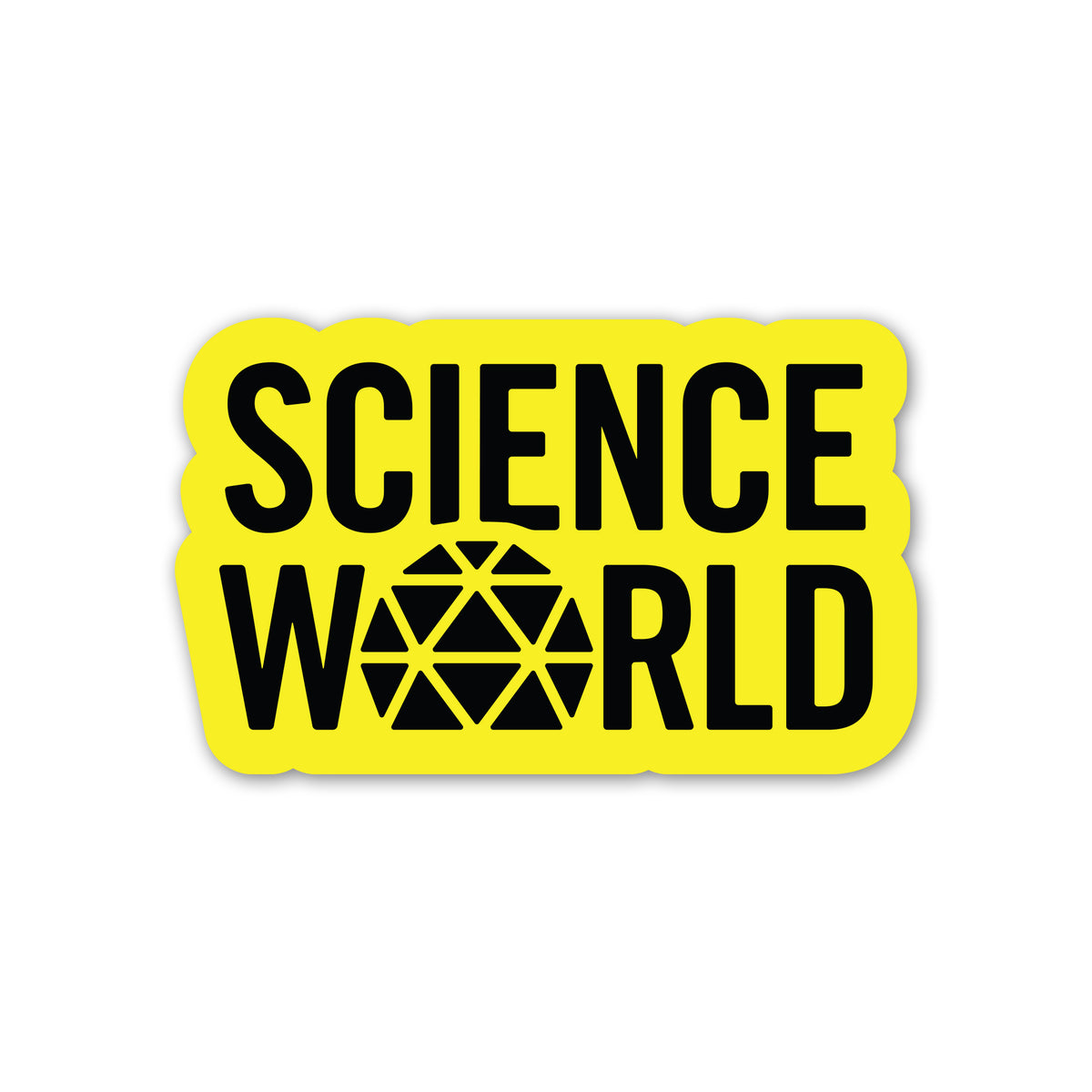 LOGO STICKER - BLACK AND YELLOW – Science World Science Store