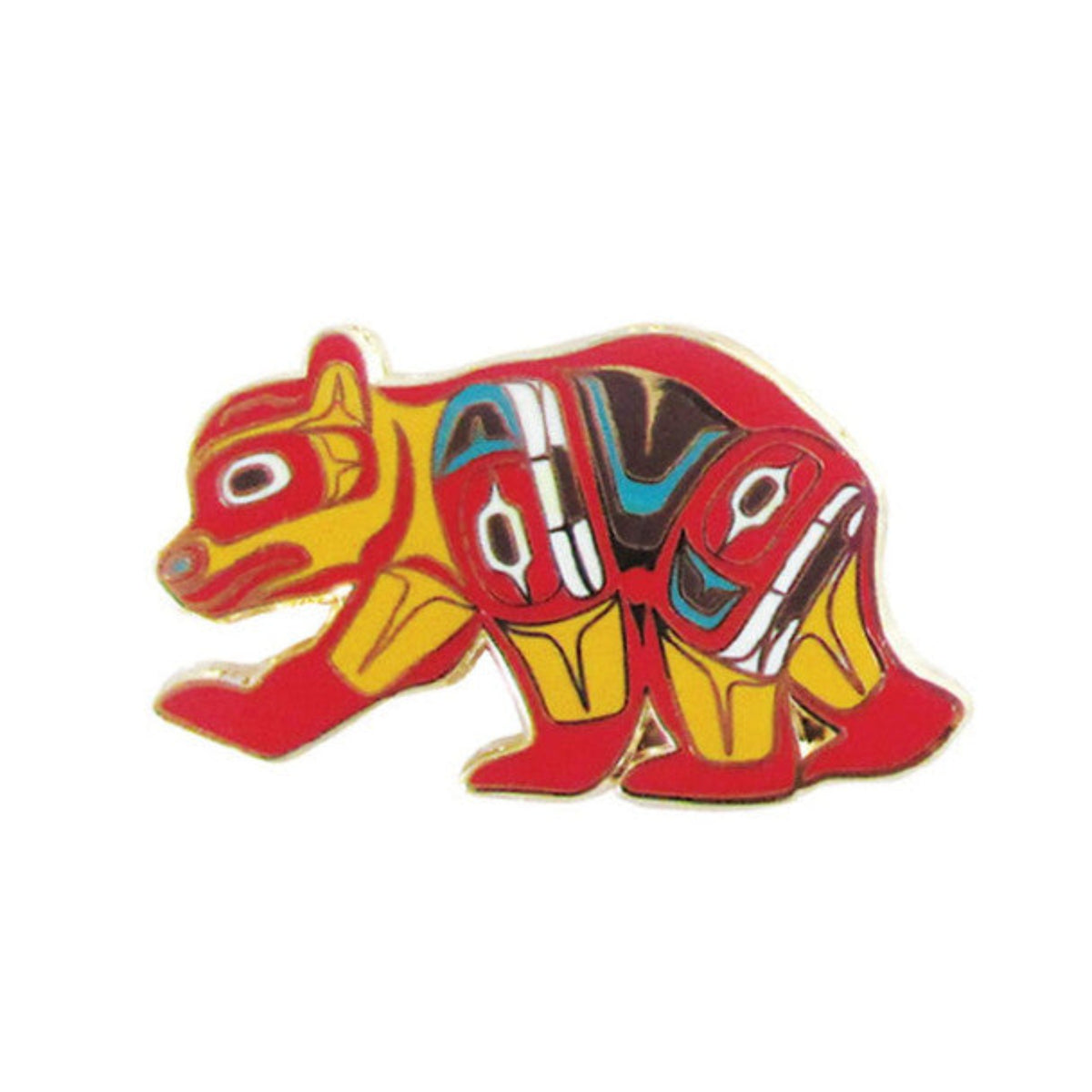 "BEAR" INDIGENOUS ENAMEL PIN – Science World Science Store